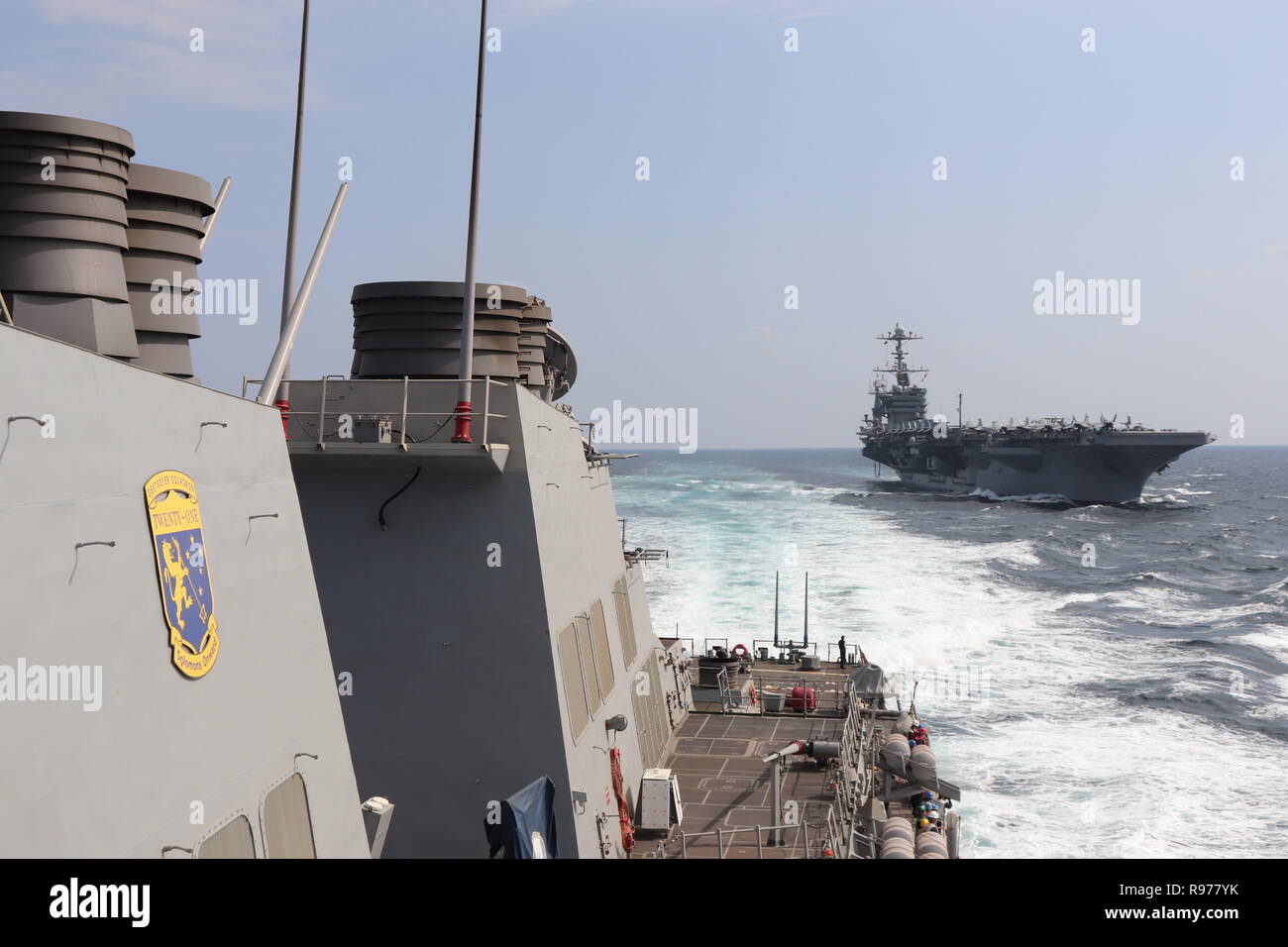 181215-N-N0146-1050 GULF OF OMAN (Dec. 15, 2018) The Arleigh Burke ...