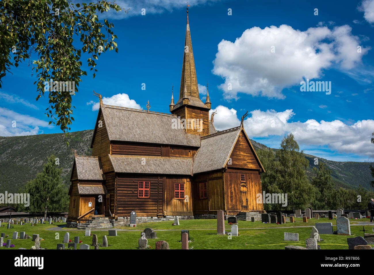Norway lom stave church hi-res stock photography and images - Alamy