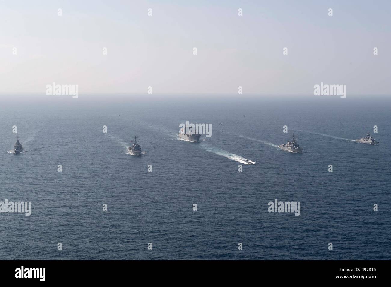 From left, the French navy air defense destroyer FS Cassard (D 614 ...