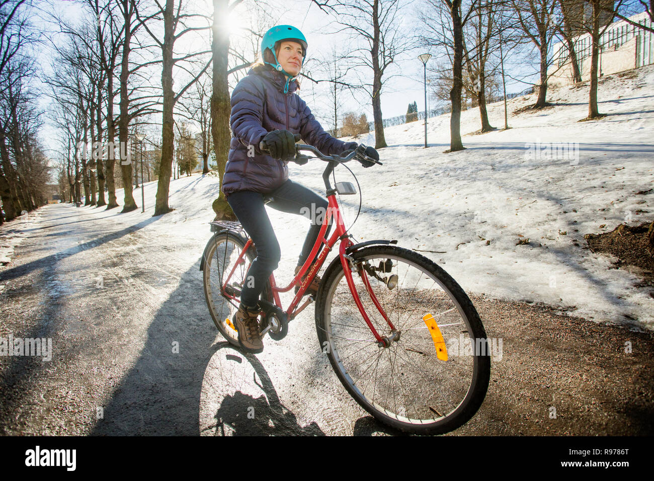 Adult riding bicycle hi-res stock photography and images - Alamy