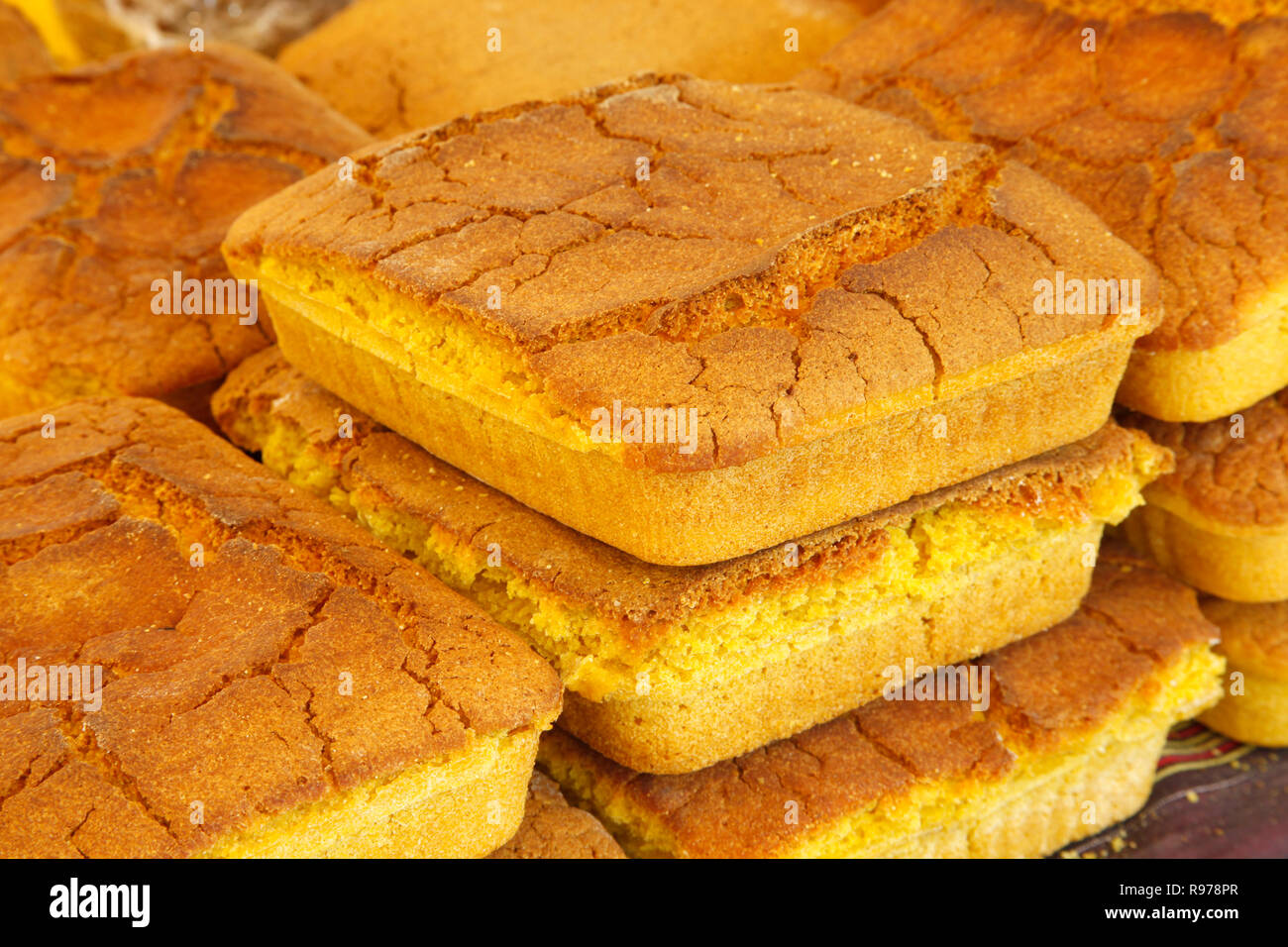 Freshly baked corn bread Stock Photo - Alamy