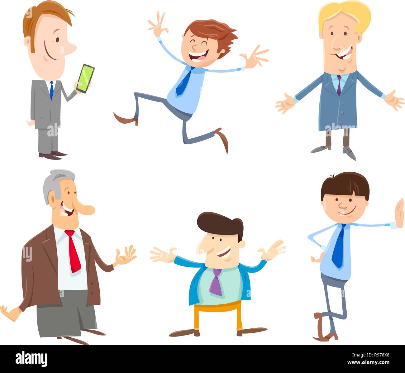 Cartoon Illustration of Businessmen or Managers People Characters at ...