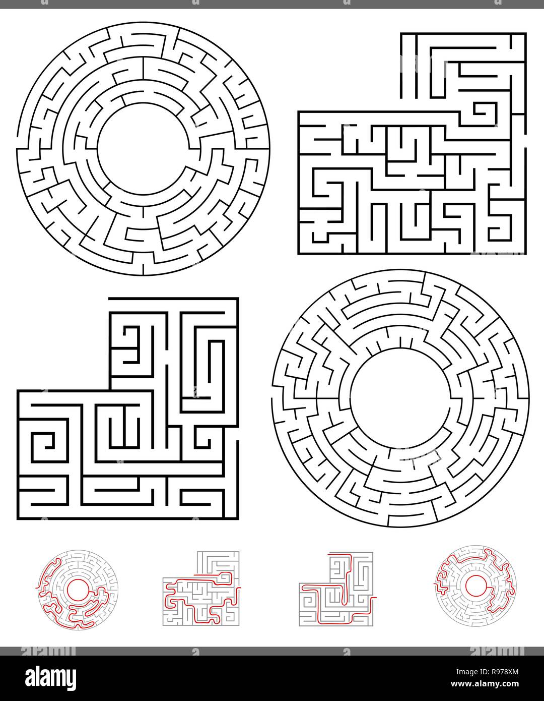 Mazes Stock Vector Images - Alamy