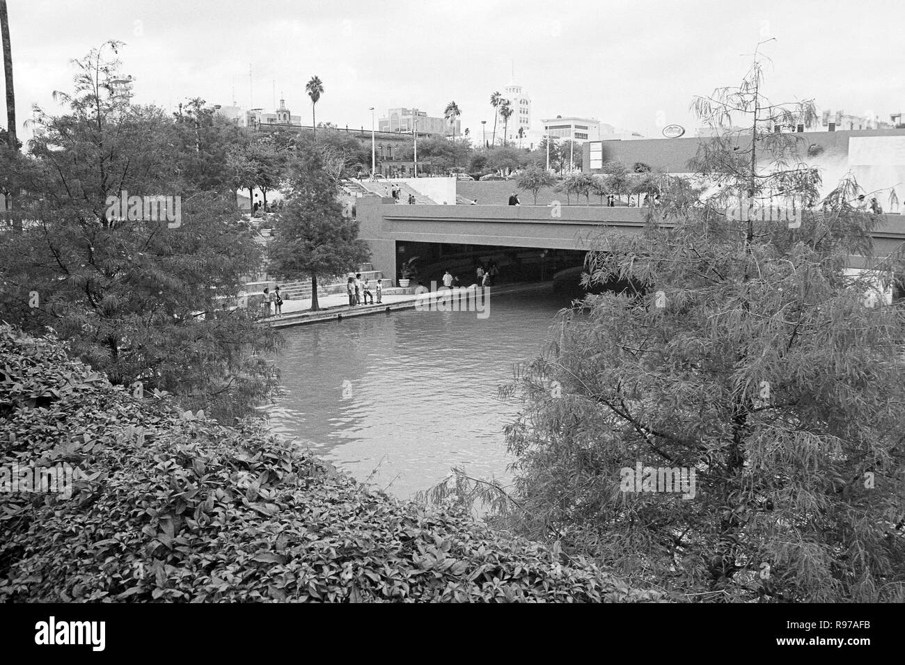MONTERREY, NL/MEXICO - NOV 2, 2003: View of Santa Lucia's walk by the ...