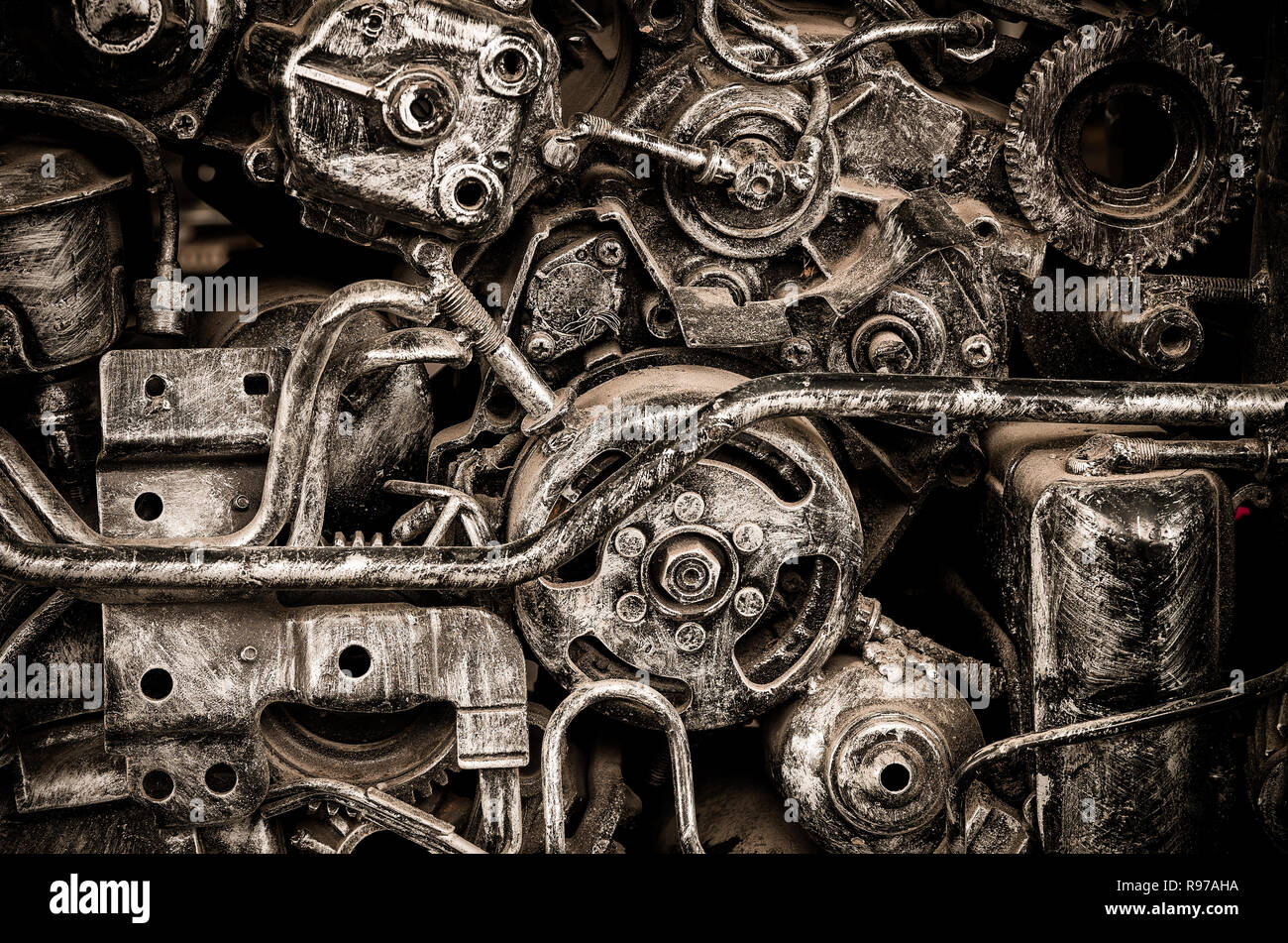 old machine steel,vintage spare part, industry concept Stock Photo - Alamy