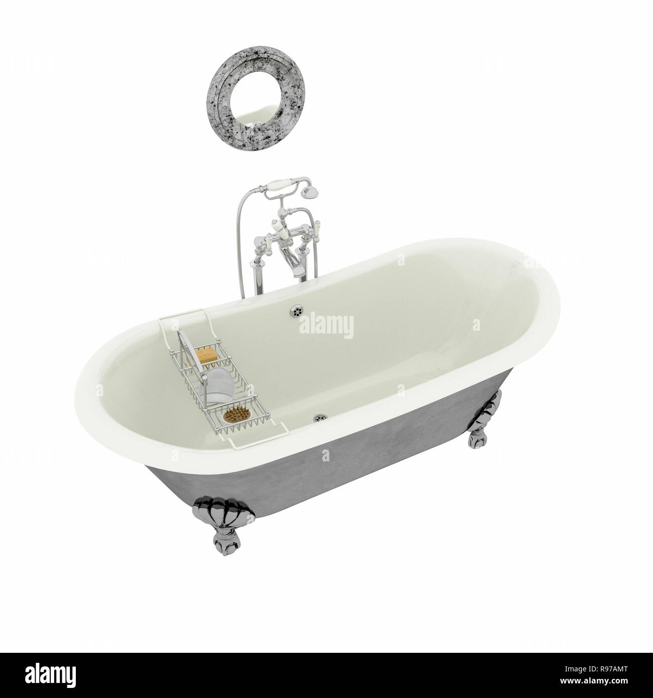3d render bathtub Stock Photo - Alamy