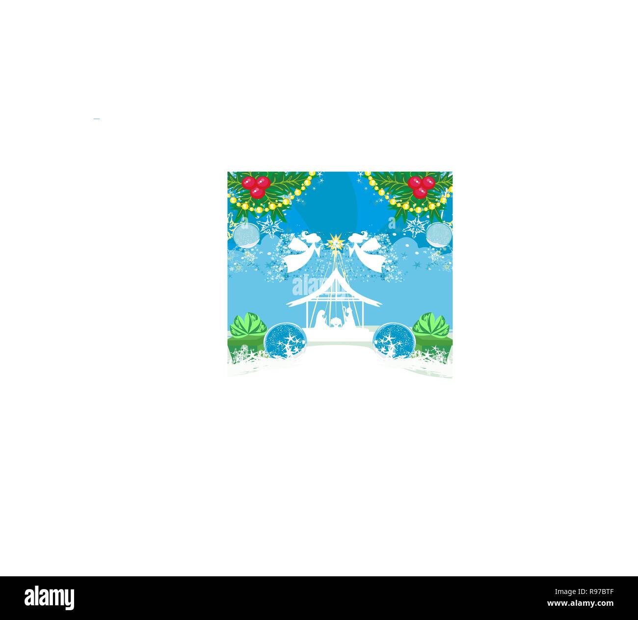 Birth of Jesus in Bethlehem - abstract card Stock Vector Image & Art ...