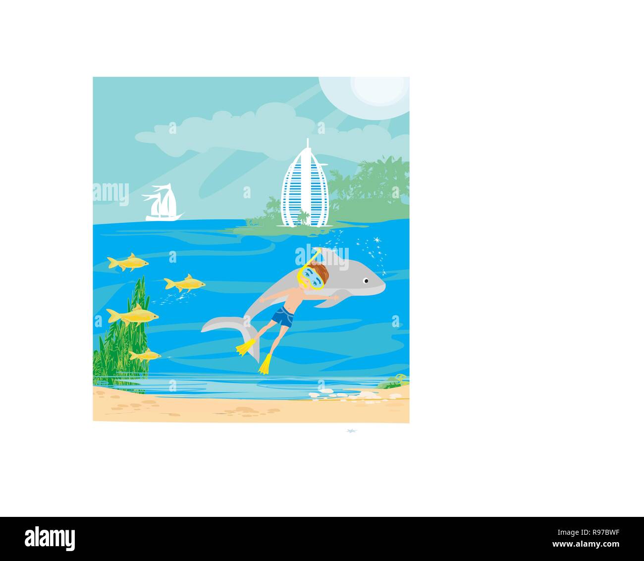 Scuba student Stock Vector Images - Alamy