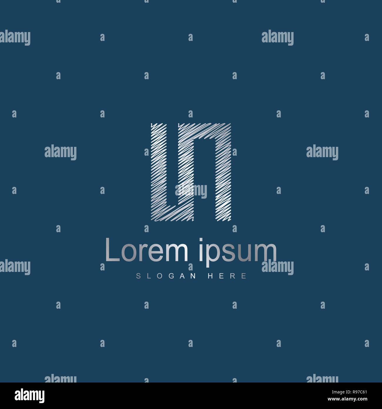 Initial Letter IN Logo Template Vector Design. Abstract letter logo ...