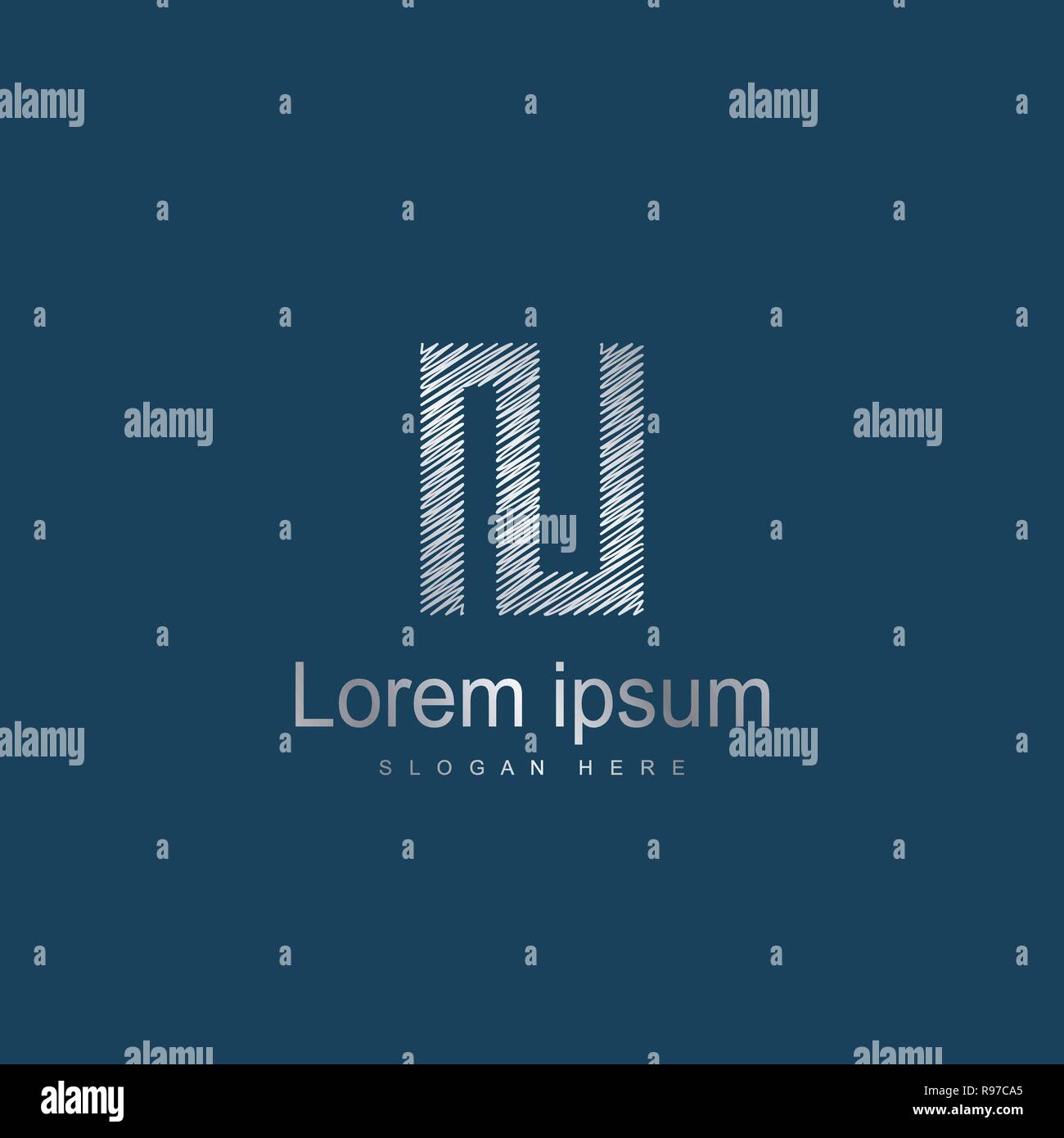 Initial Letter IU Logo Template Vector Design. Abstract letter logo ...