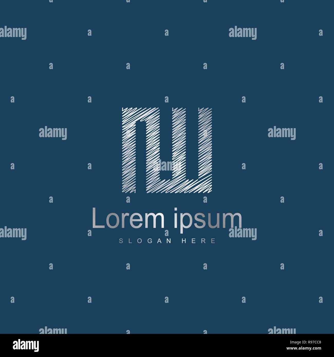 Initial Letter IW Logo Template Vector Design. Abstract letter logo ...