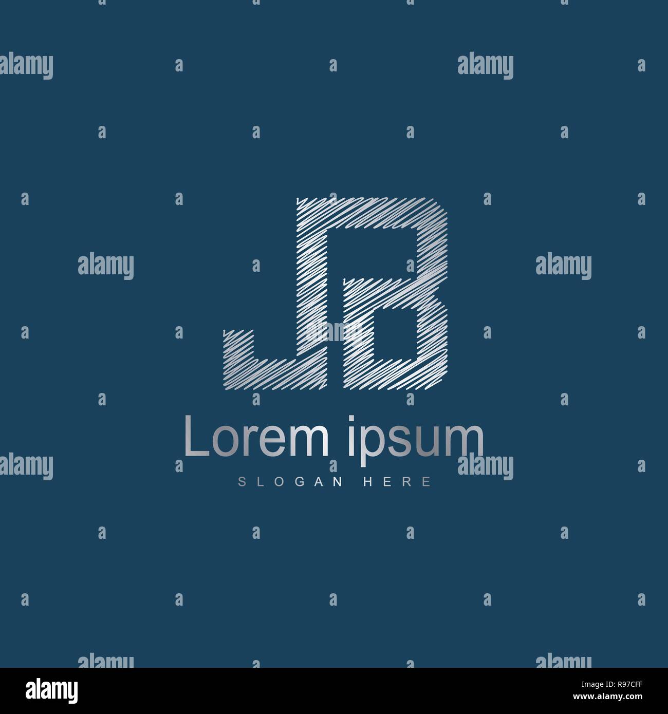 Initial Letter JB Logo Template Vector Design. Abstract letter logo design Stock Vector Image ...