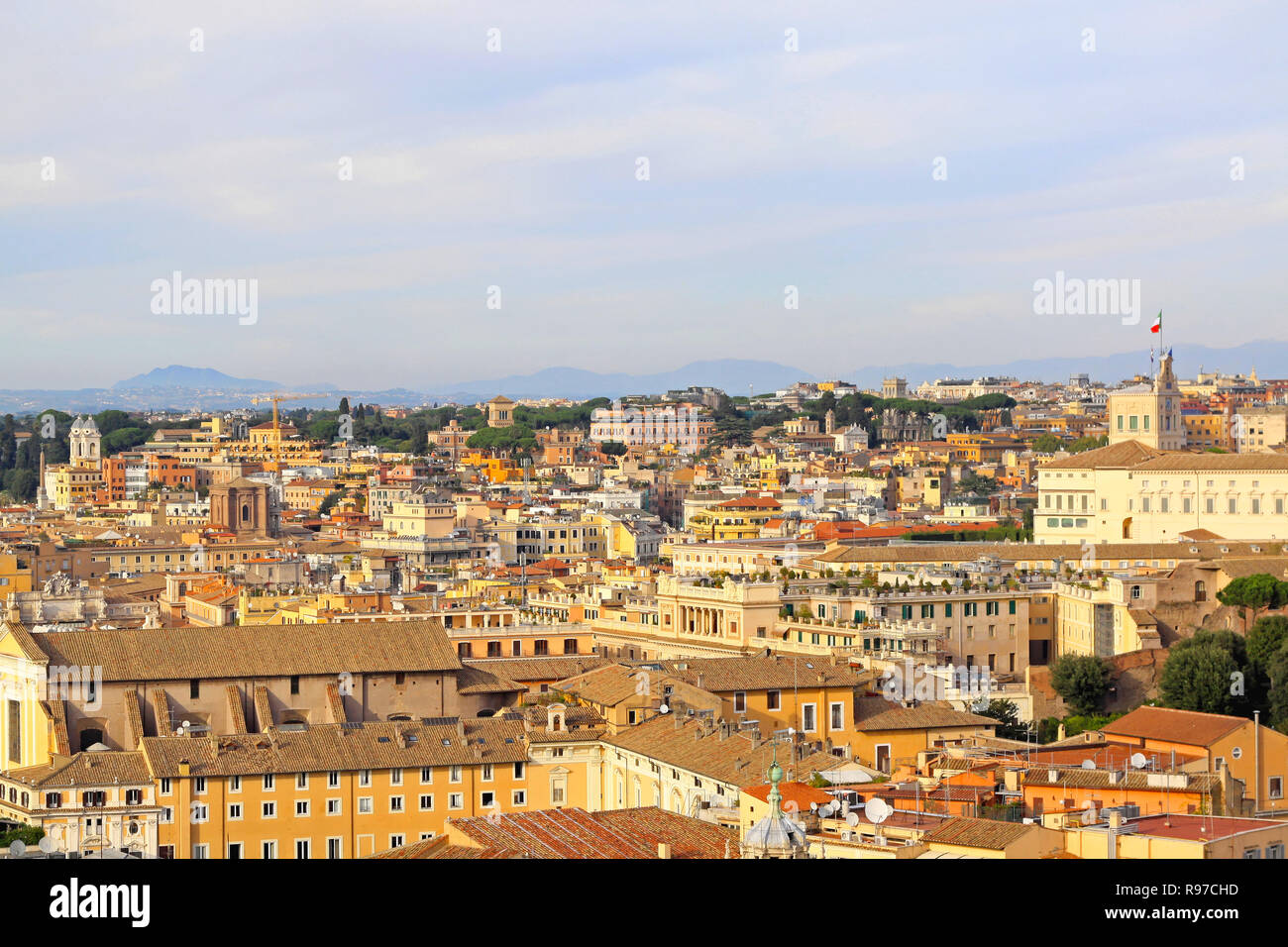 Roof top view of Rome city scape Stock Photo - Alamy