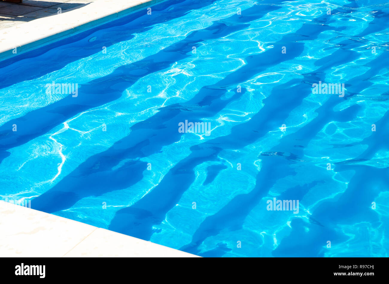 blue water of pool in hotel Stock Photo - Alamy