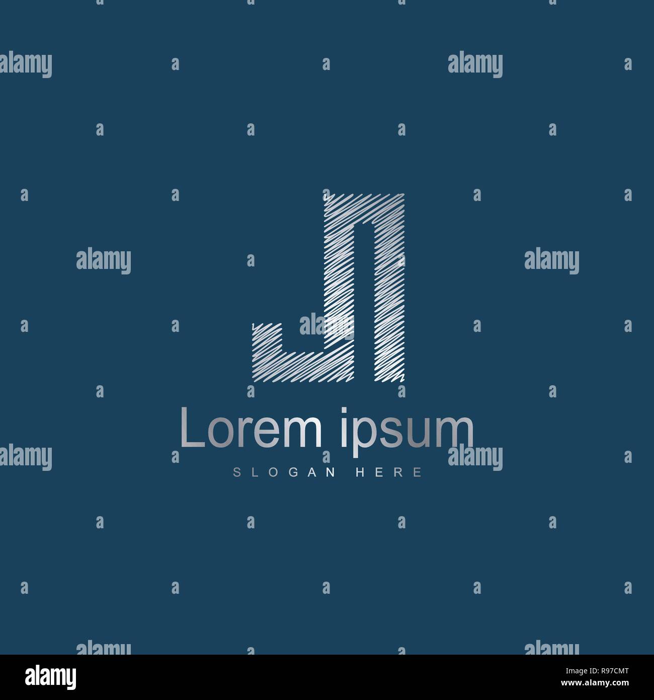 Initial Letter JI Logo Template Vector Design. Abstract letter logo ...