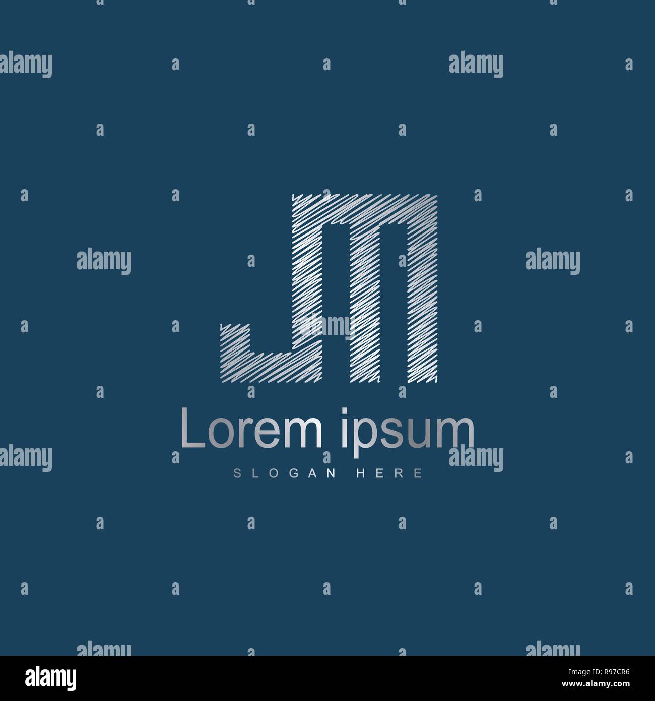 Initial Letter JM Logo Template Vector Design. Abstract letter logo design Stock Vector Image ...