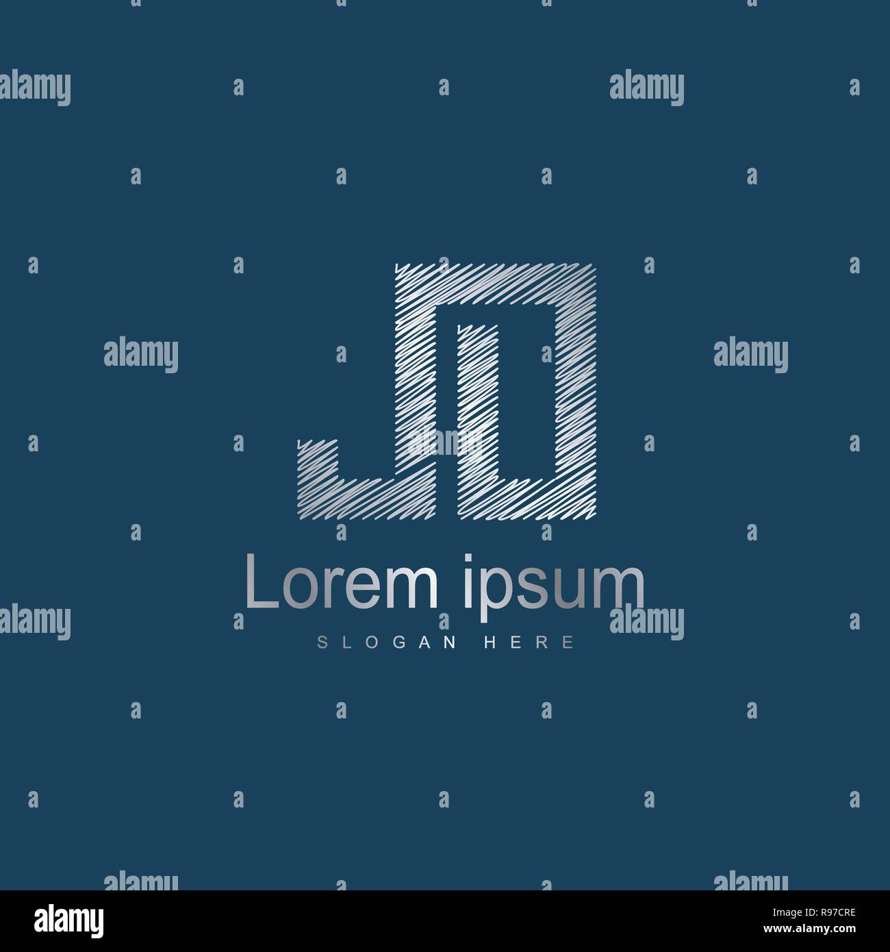 Initial Letter JO Logo Template Vector Design. Abstract letter logo ...