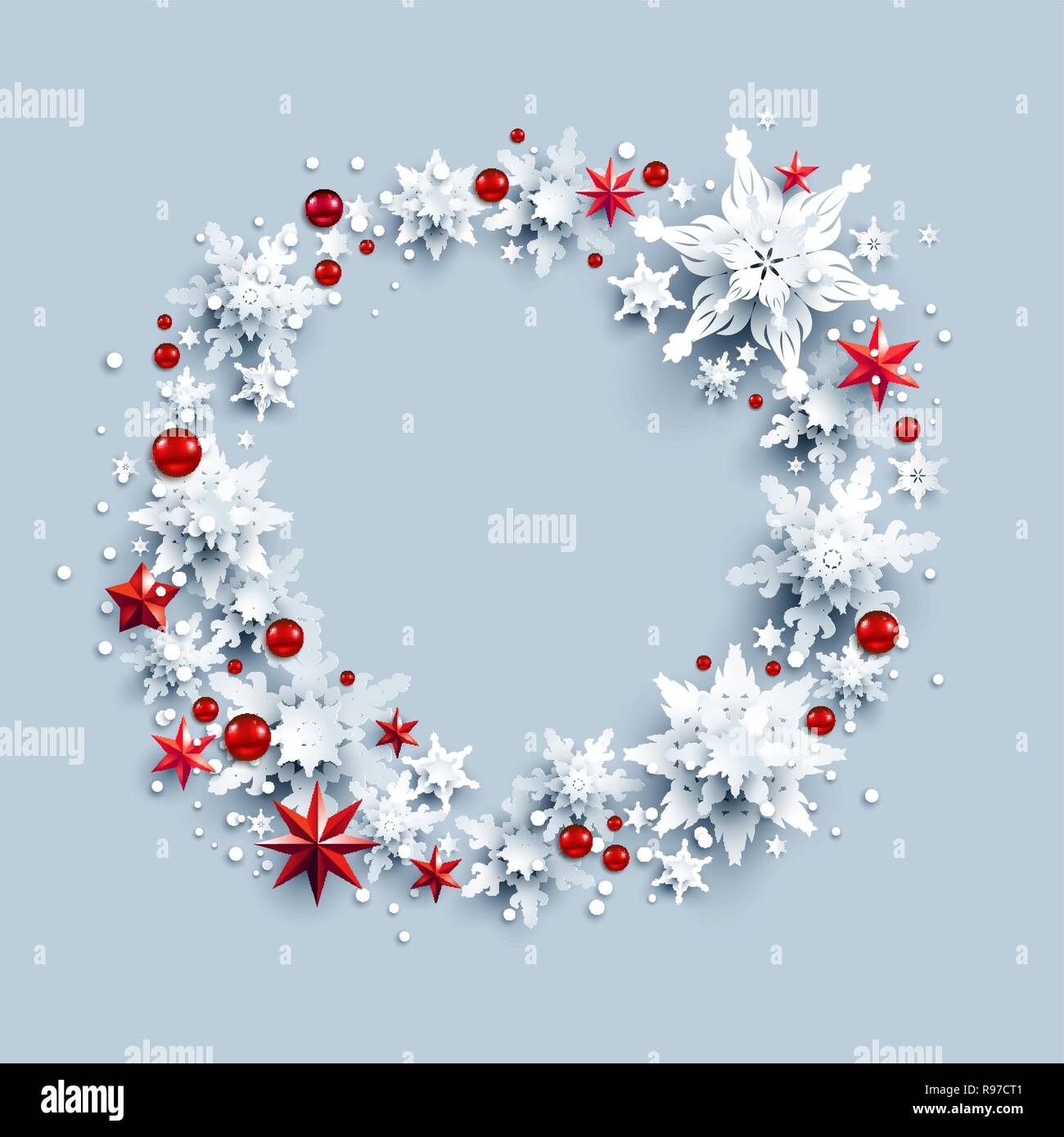 Blank christmas wreath on Stock Vector Images - Alamy