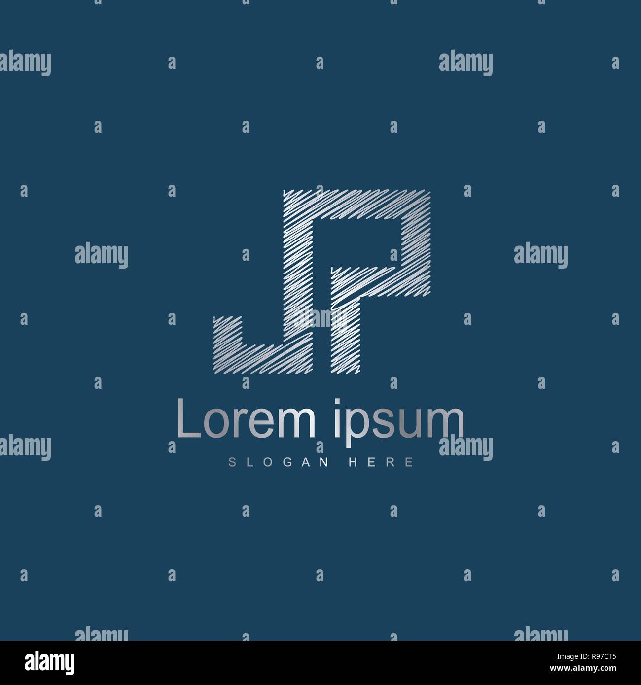 Initial Letter JP Logo Template Vector Design. Abstract letter logo ...