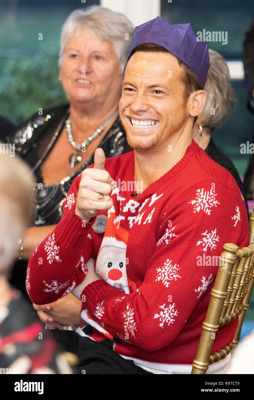Television presenter and actor Joe Swash during a Christmas tea dance ...