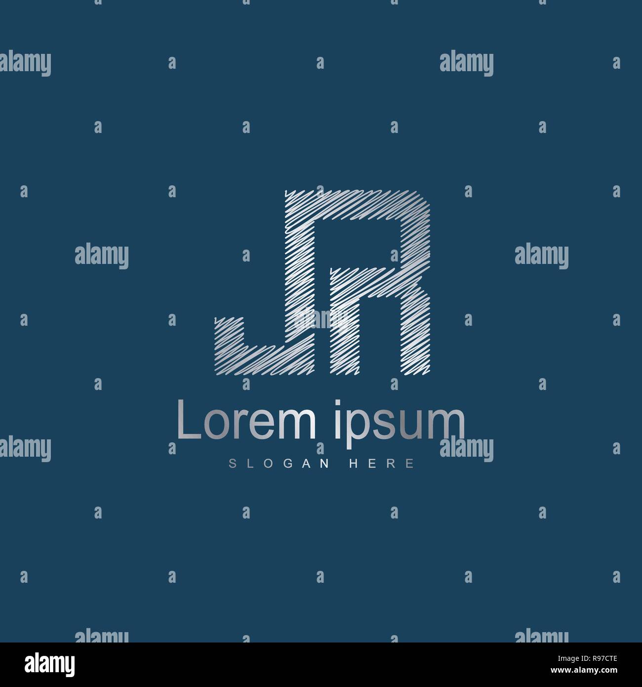 Initial Letter JR Logo Template Vector Design. Abstract letter logo ...