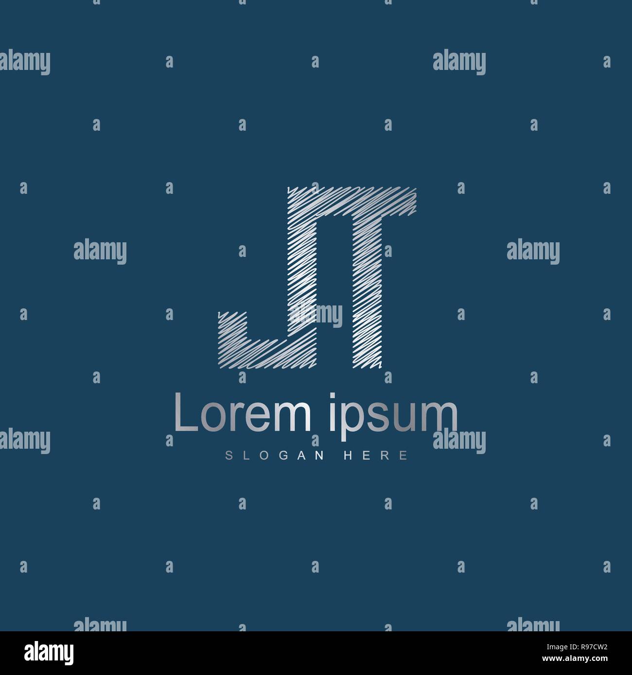 Initial Letter JT Logo Template Vector Design. Abstract letter logo design Stock Vector Image ...