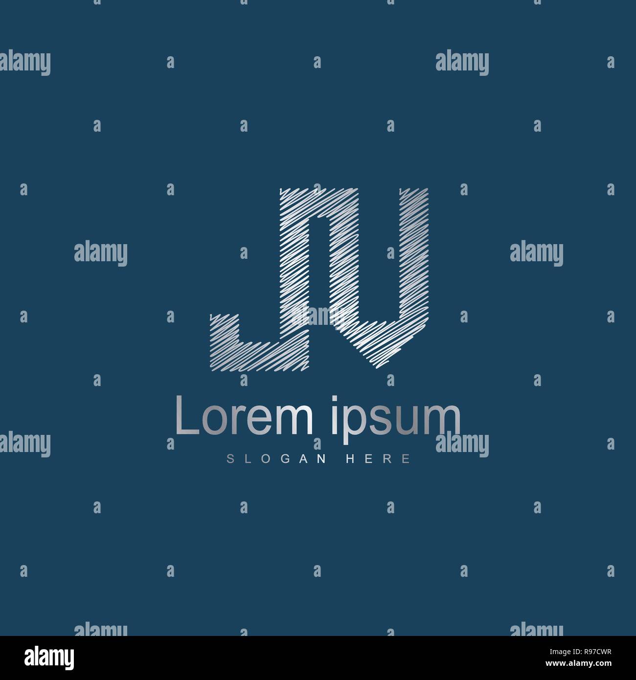 Initial Letter JV Logo Template Vector Design. Abstract letter logo ...