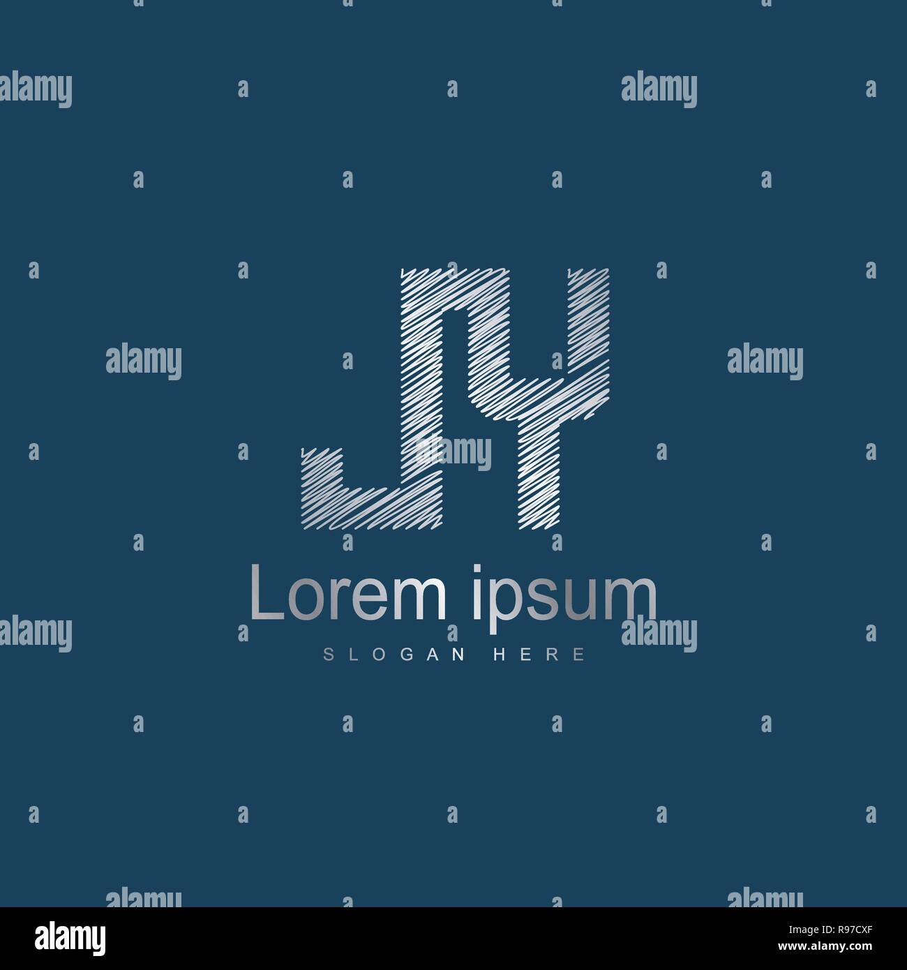 Initial Letter JY Logo Template Vector Design. Abstract letter logo ...