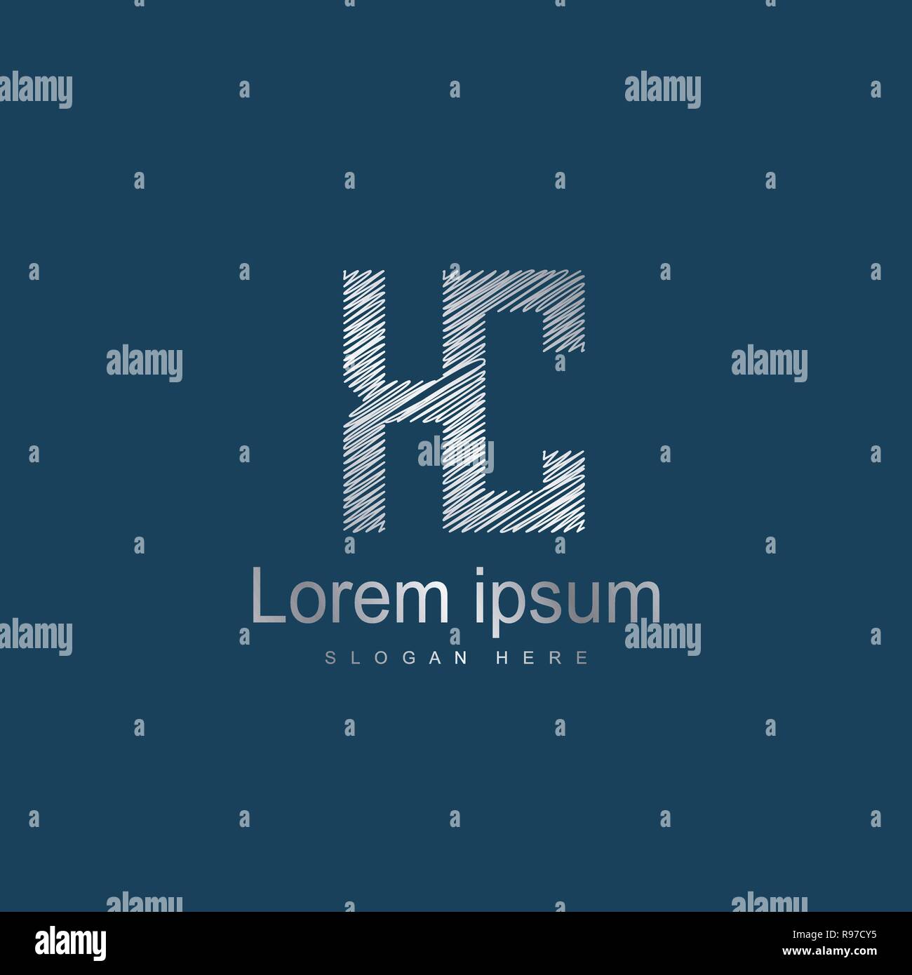 Initial Letter KC Logo Template Vector Design. Abstract letter logo ...