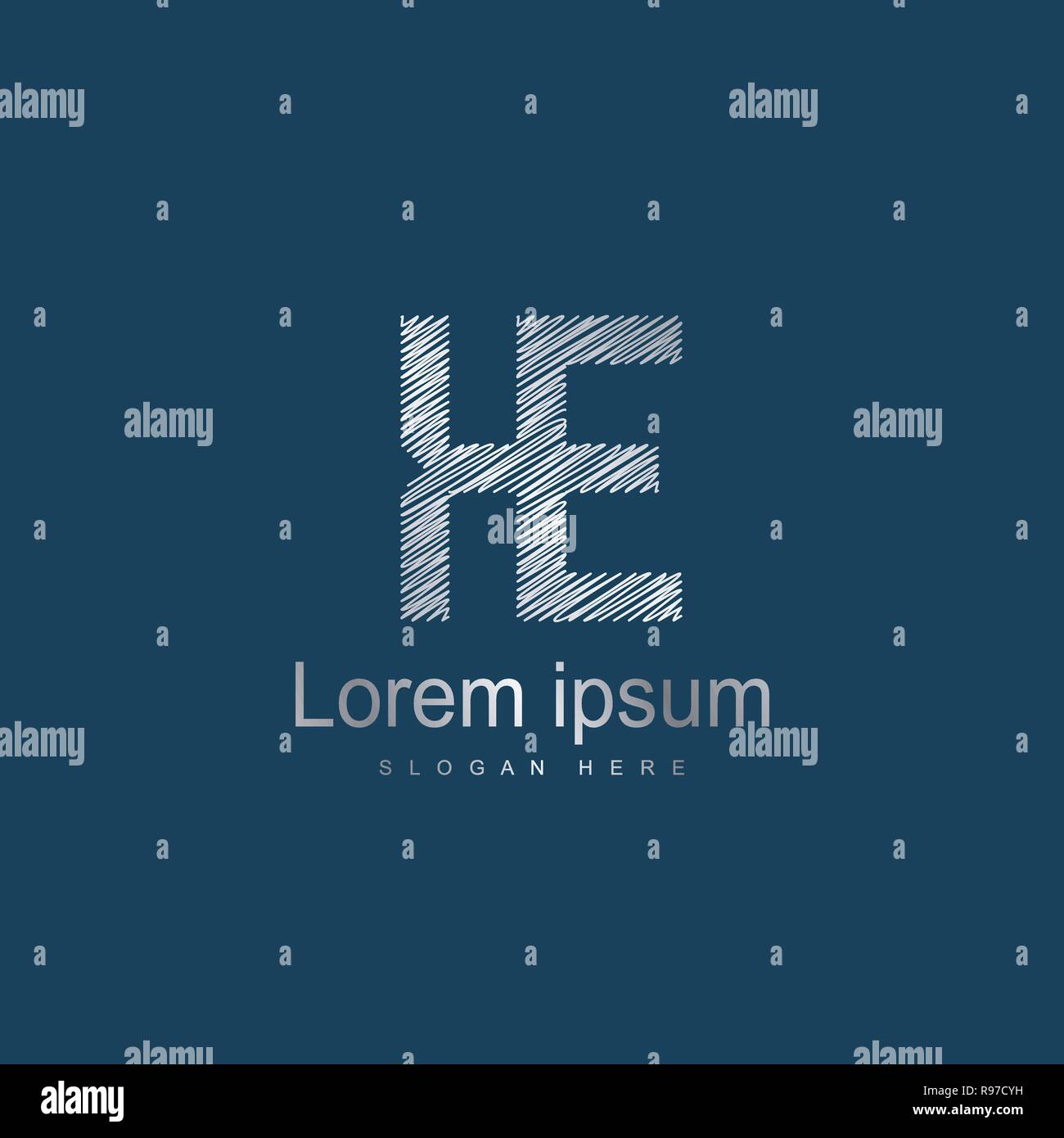 Initial Letter KE Logo Template Vector Design. Abstract letter logo ...