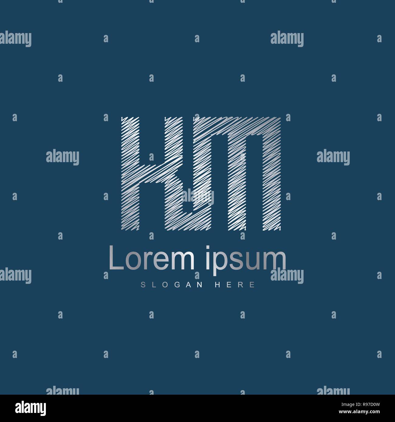 Initial Letter KM Logo Template Vector Design. Abstract letter logo design Stock Vector Image ...