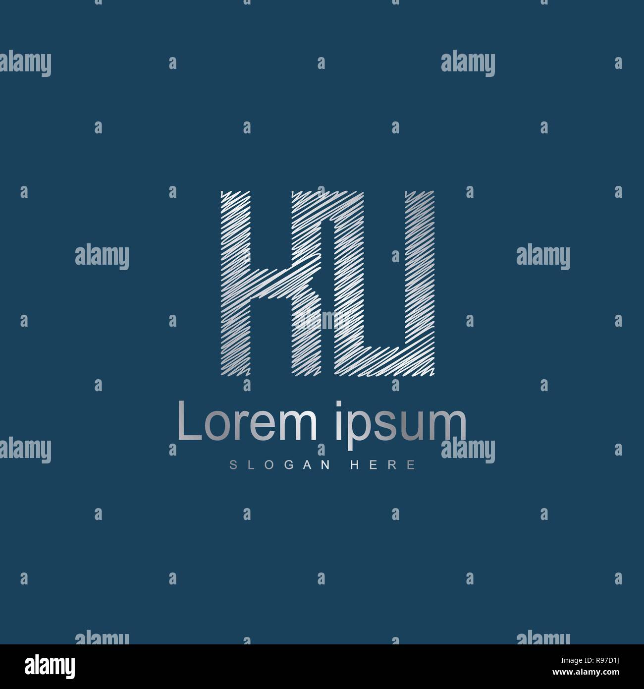 Initial Letter KU Logo Template Vector Design. Abstract letter logo ...