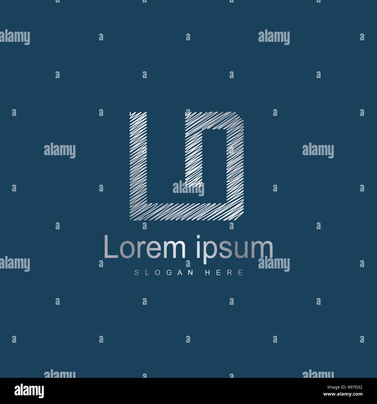 Initial Letter LD Logo Template Vector Design. Abstract letter logo ...