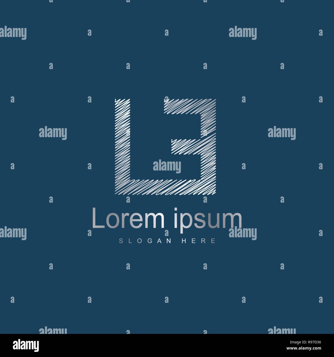 Initial Letter LE Logo Template Vector Design. Abstract letter logo ...