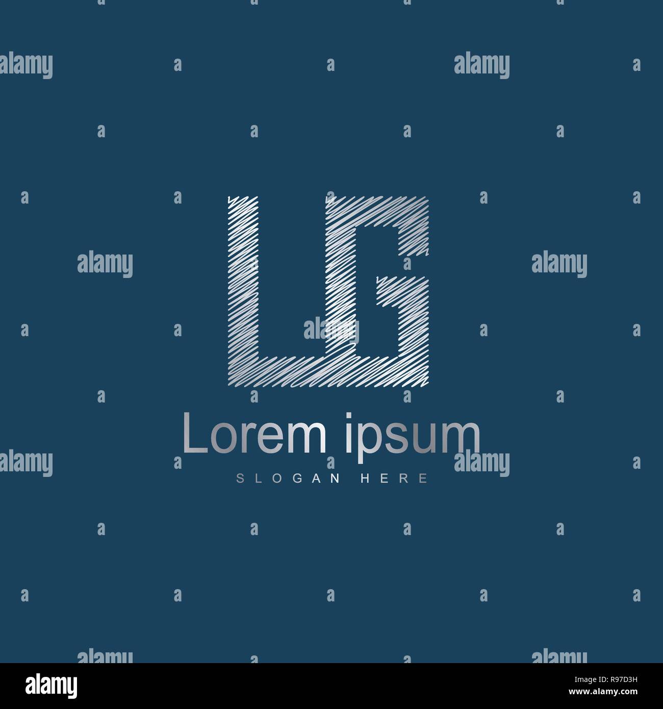 Initial Letter LG Logo Template Vector Design. Abstract letter logo design Stock Vector Image ...