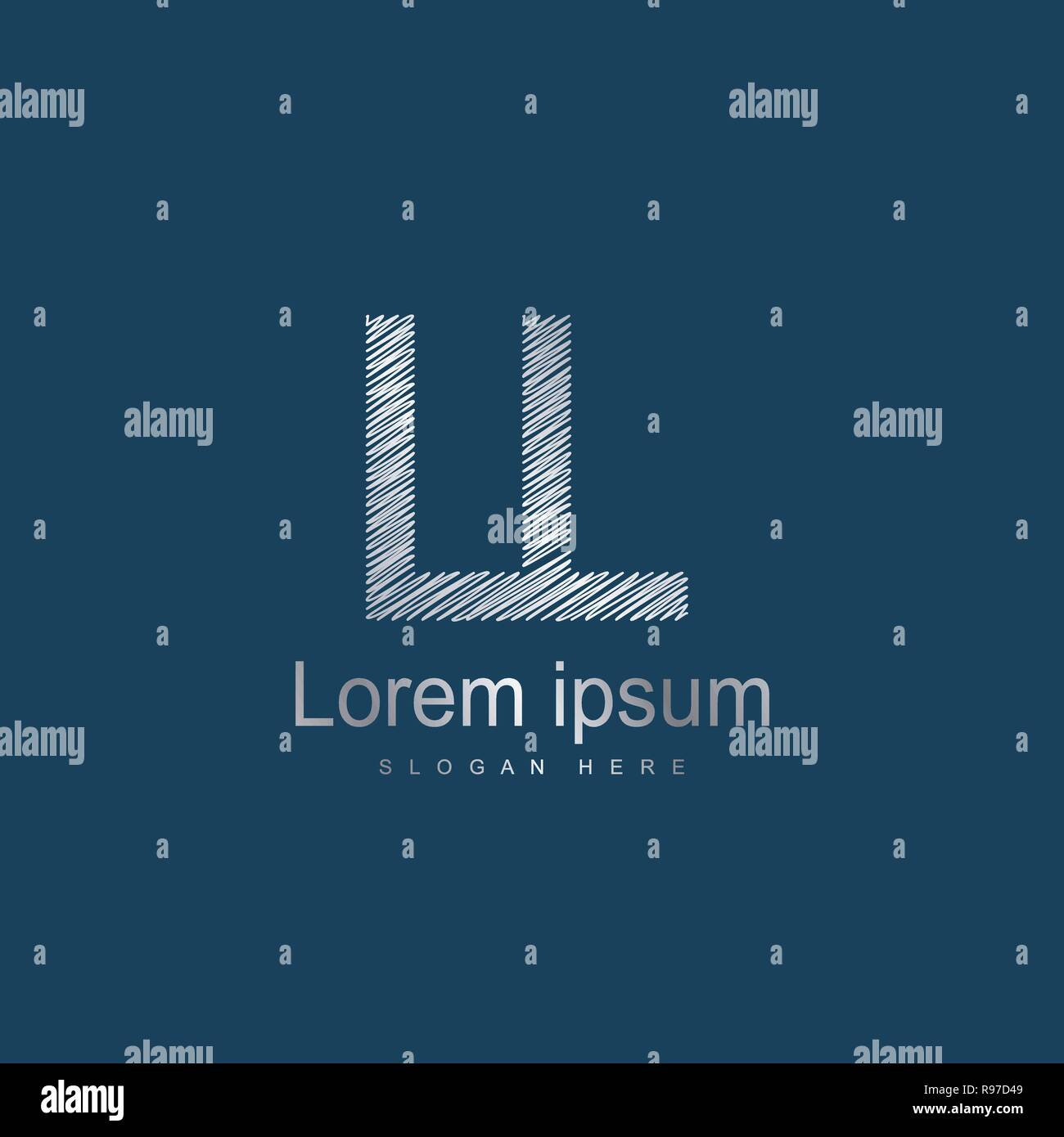 Initial Letter LL Logo Template Vector Design. Abstract letter logo ...