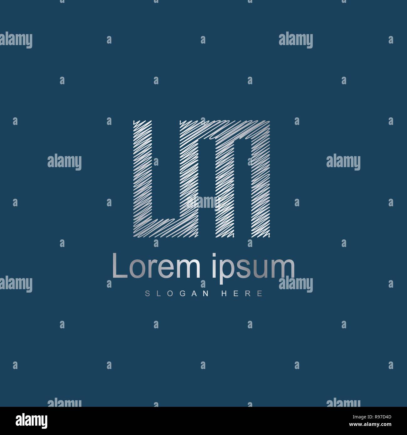 Initial Letter LM Logo Template Vector Design. Abstract letter logo design Stock Vector Image ...