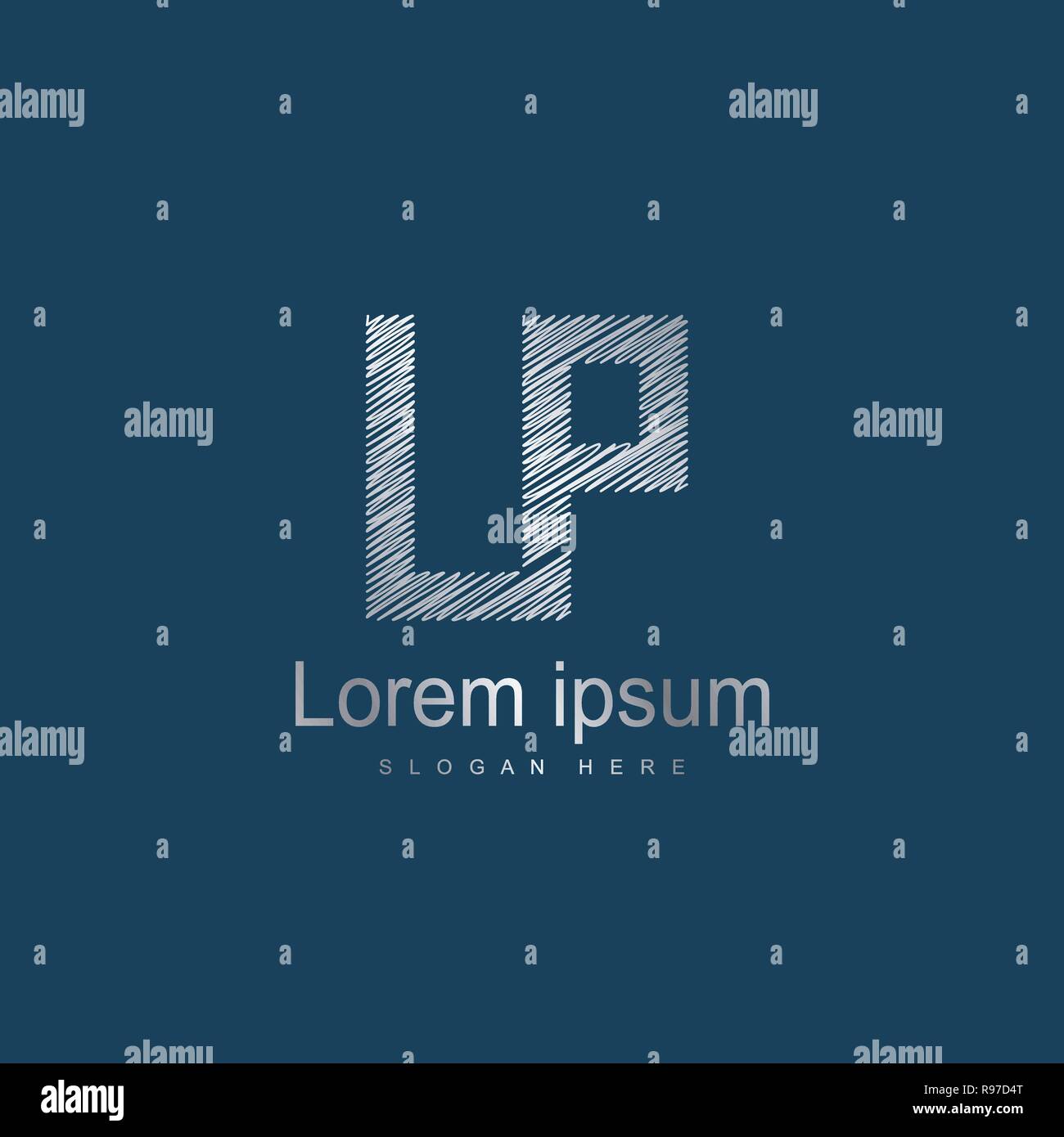 Initial Letter LP Logo Template Vector Design. Abstract letter logo ...