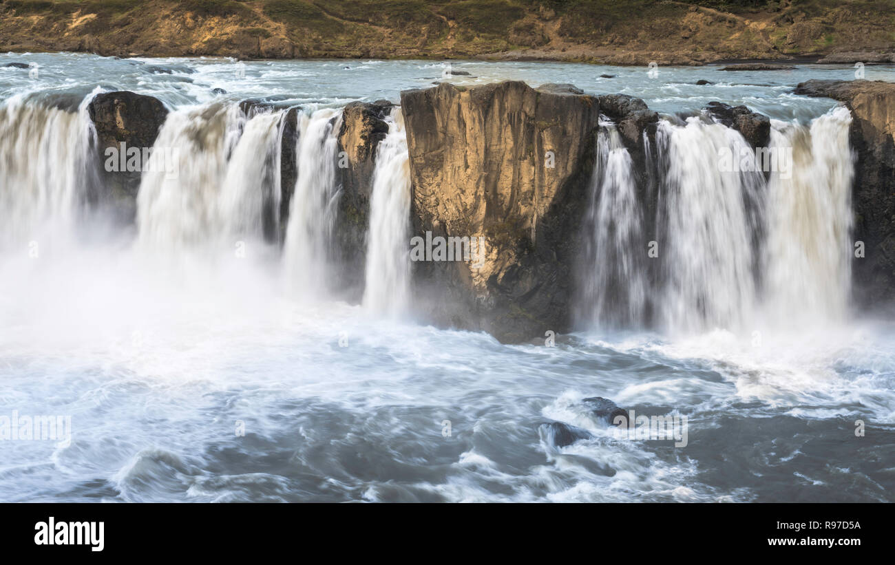 The Goðafoss waterfalls in northern Iceland, Europe Stock Photo - Alamy