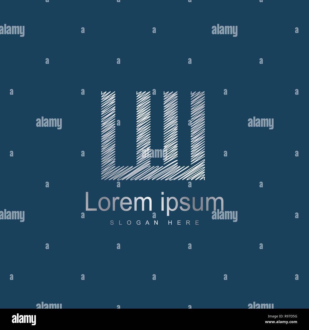 Initial Letter LW Logo Template Vector Design. Abstract letter logo ...