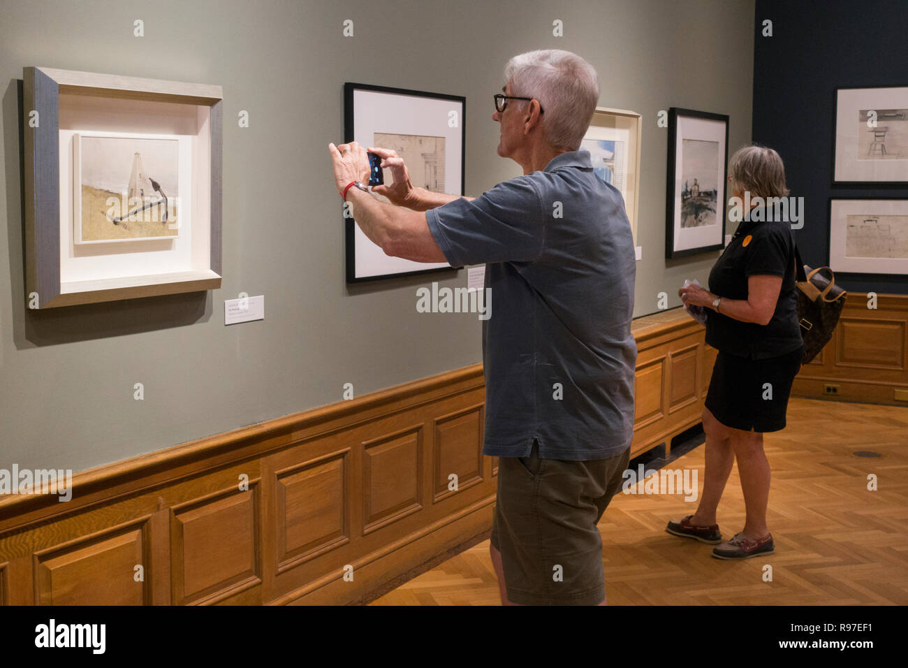Farnsworth art museum and Wyeth center Rockland Maine Stock Photo - Alamy