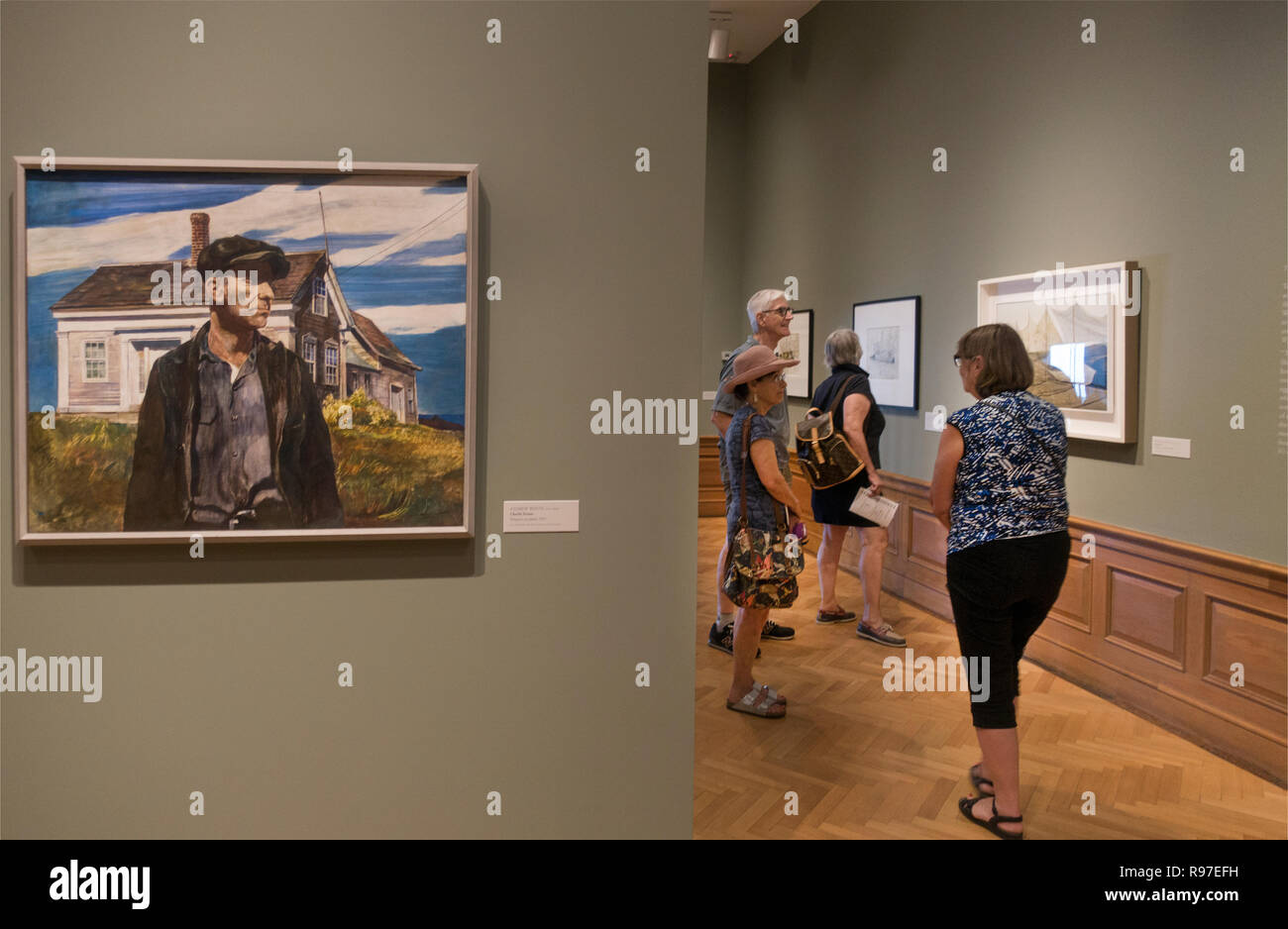 Farnsworth art museum and Wyeth center Rockland Maine Stock Photo - Alamy
