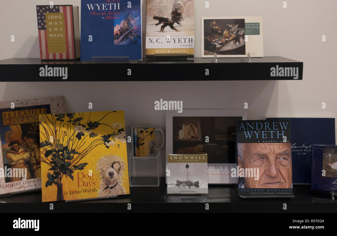 Farnsworth art museum and Wyeth center Rockland Maine Stock Photo - Alamy