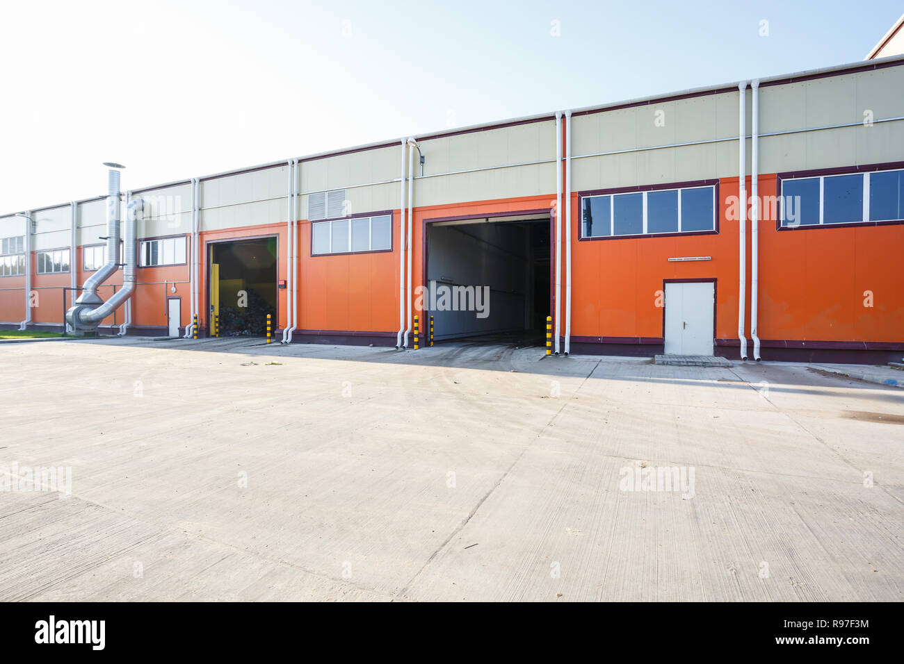 Modern waste recycling processing plant. Separate garbage collection ...