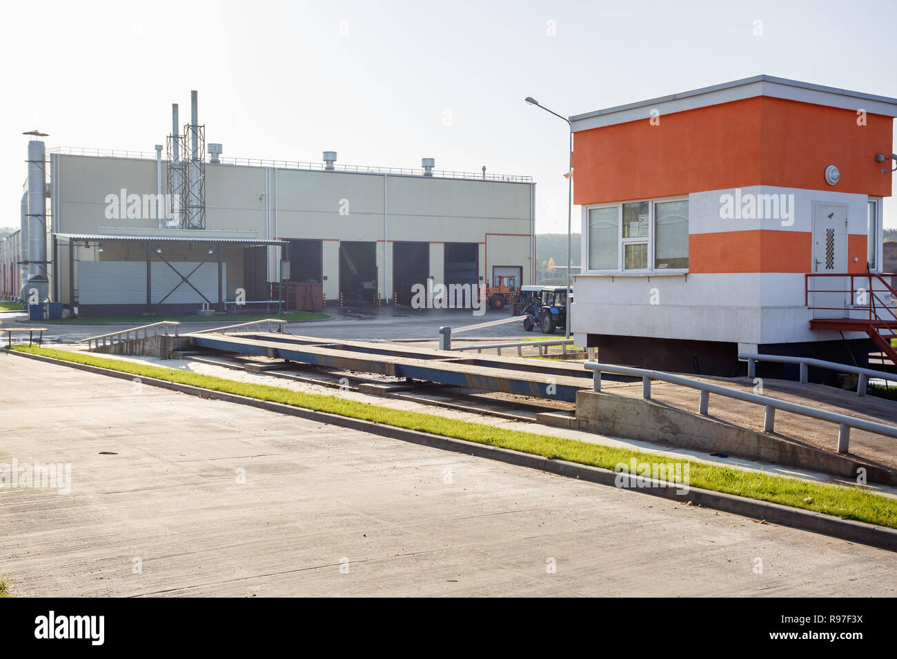 Modern waste recycling processing plant. Separate garbage collection ...