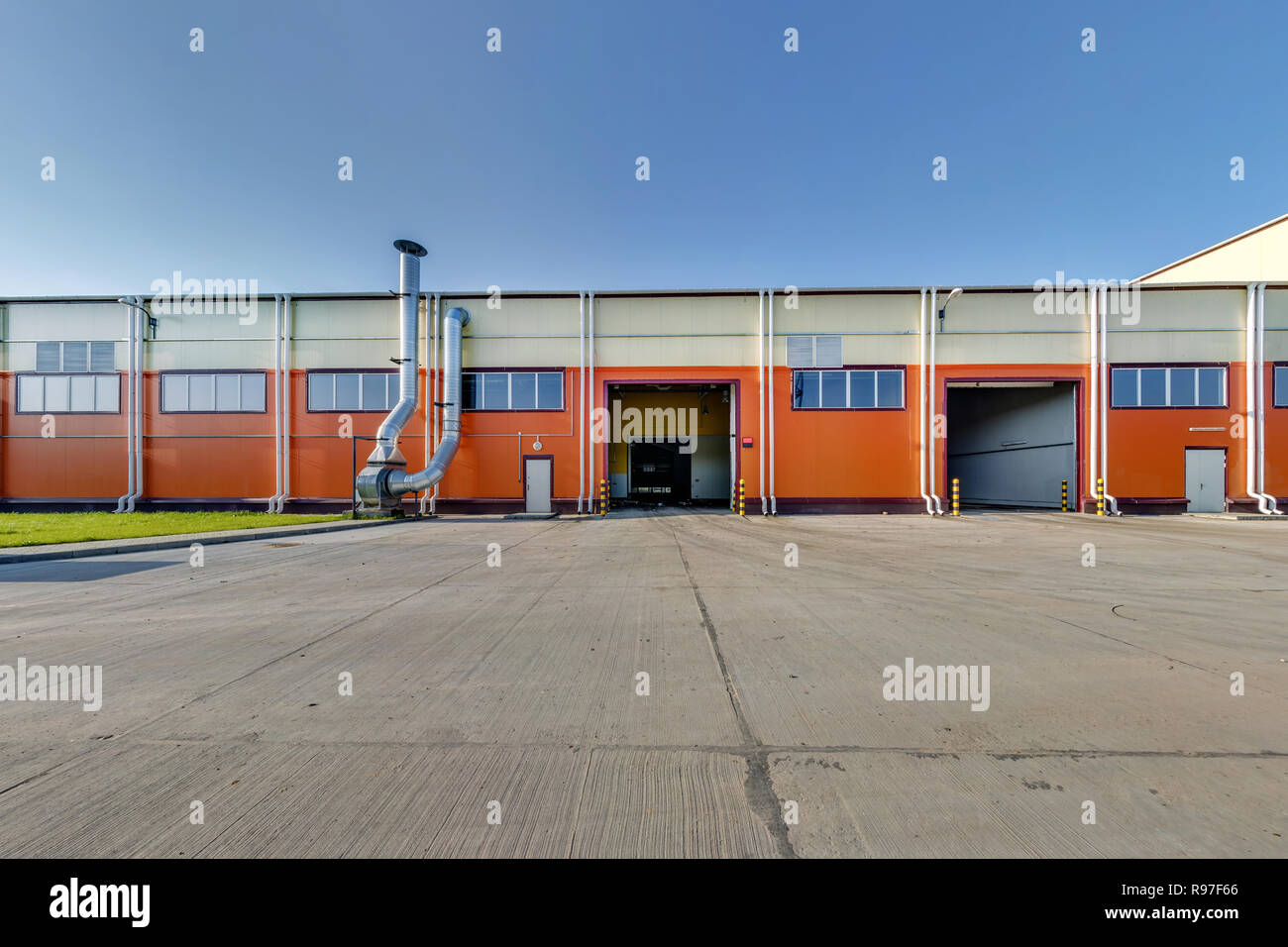 Modern waste recycling processing plant. Separate garbage collection ...