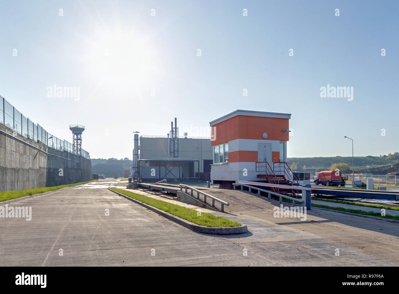 Modern waste recycling processing plant. Separate garbage collection ...