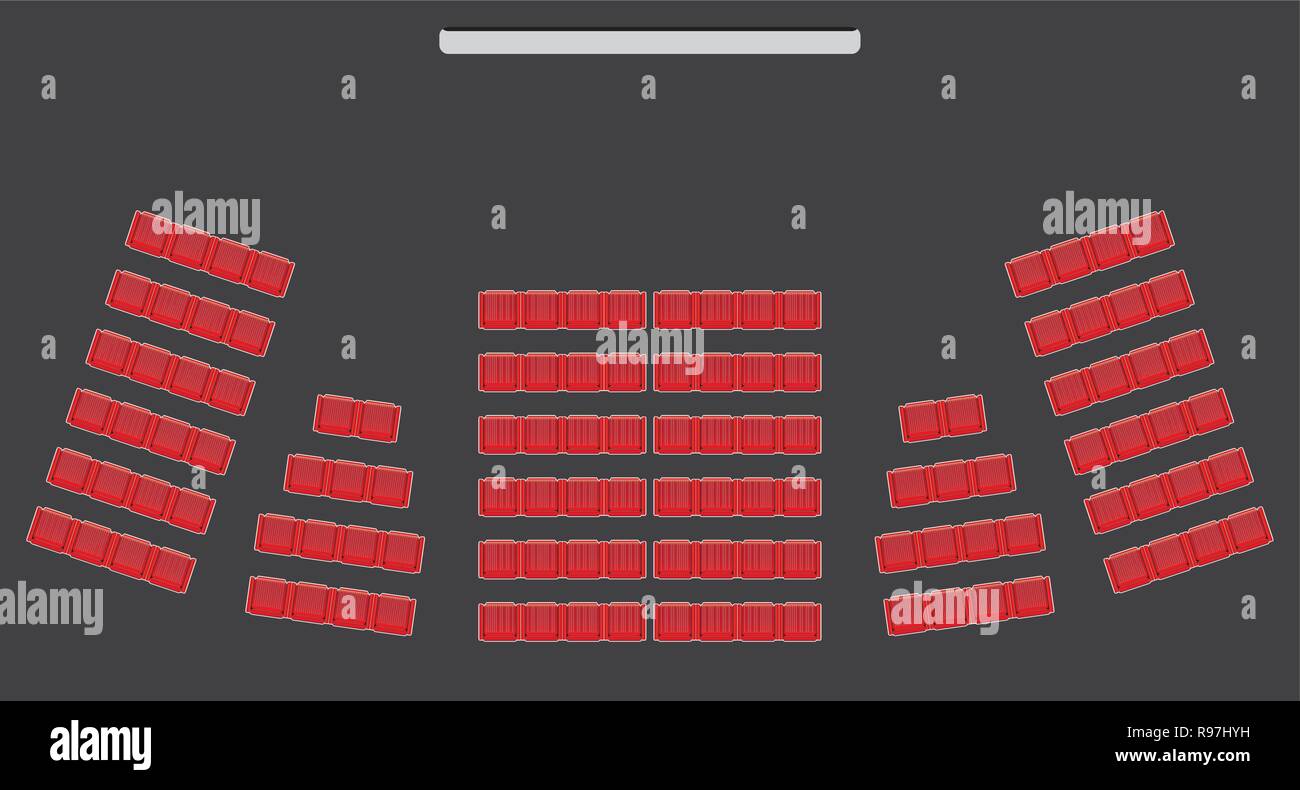 Top View show Seat in the Theater with dark background Vector and ...