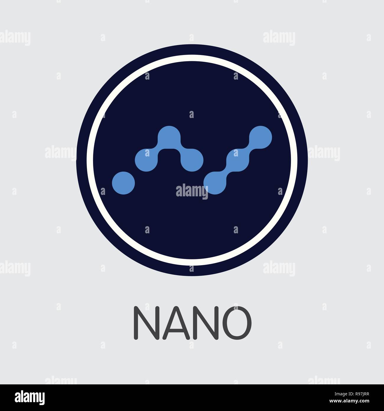 NANO - Nano. The Crypto Coins or Cryptocurrency Logo Stock Vector Image ...