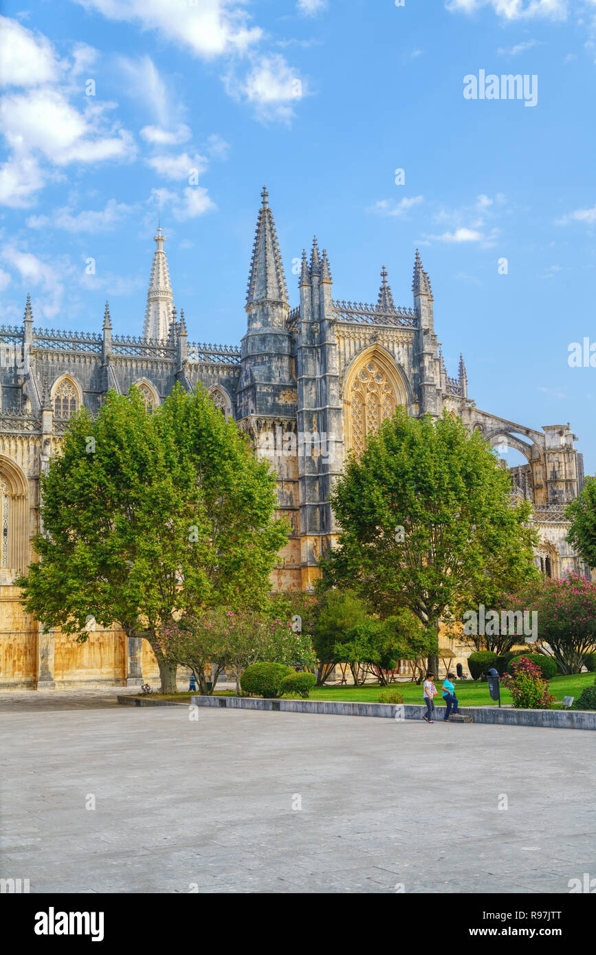 Medieval Batalha Monastery in Batalha, Portugal, a prime example of ...